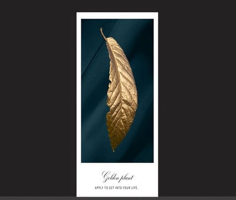 Black Gold Palm Leaf Door Sticker Mural Self-adhesive 3D Wallpapers ...