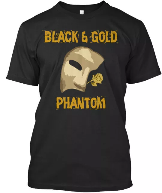 Black & Gold Phantom T-Shirt Made in the USA Size S to 5XL - Walmart.com