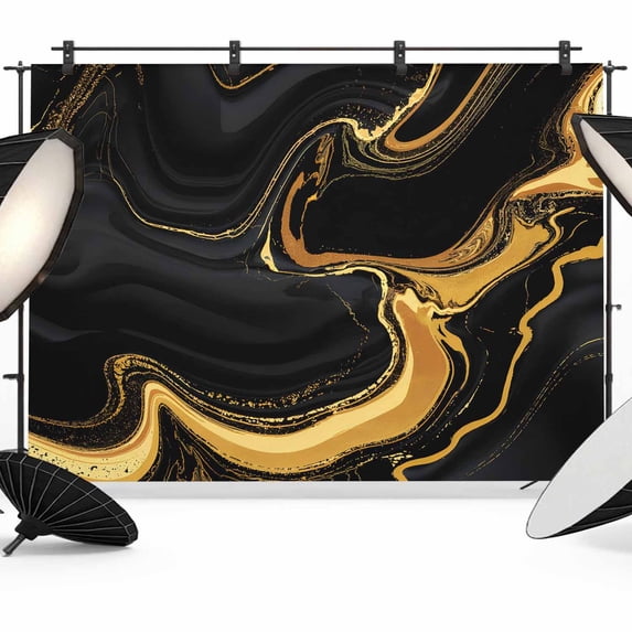 Black Gold Photography Backdrop 12x8FT, Marble Luxury Abstract Abstract ...