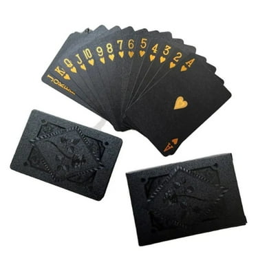 WJPC Waterproof Plastic Playing Cards, Easy Shuffling Black Dragon Deck ...