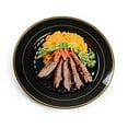 Black & Gold Round Buffet Plate - Walmart.com
