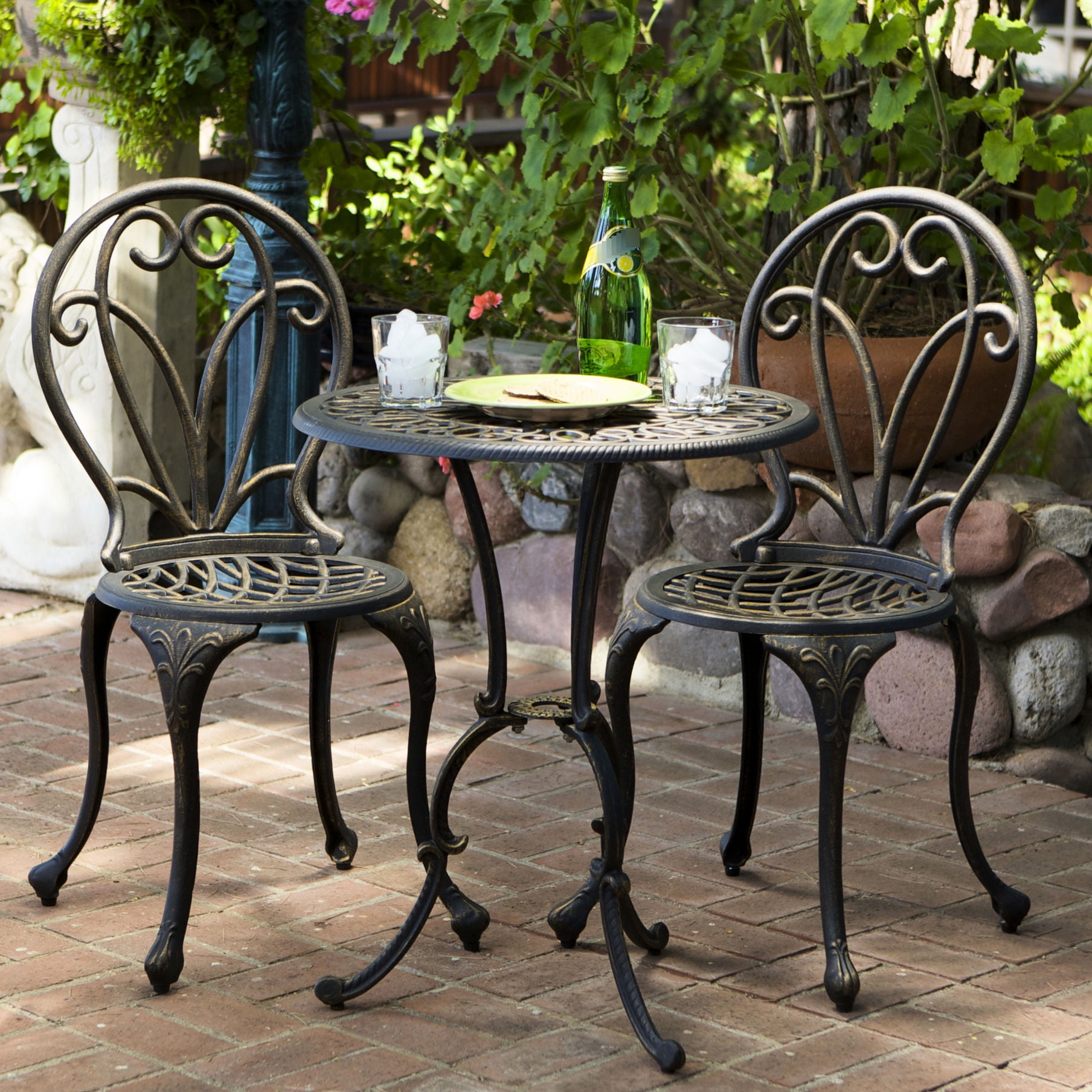 Black+Gold Shade - Lattice Seating Style - Patio Reading Time - Long ...