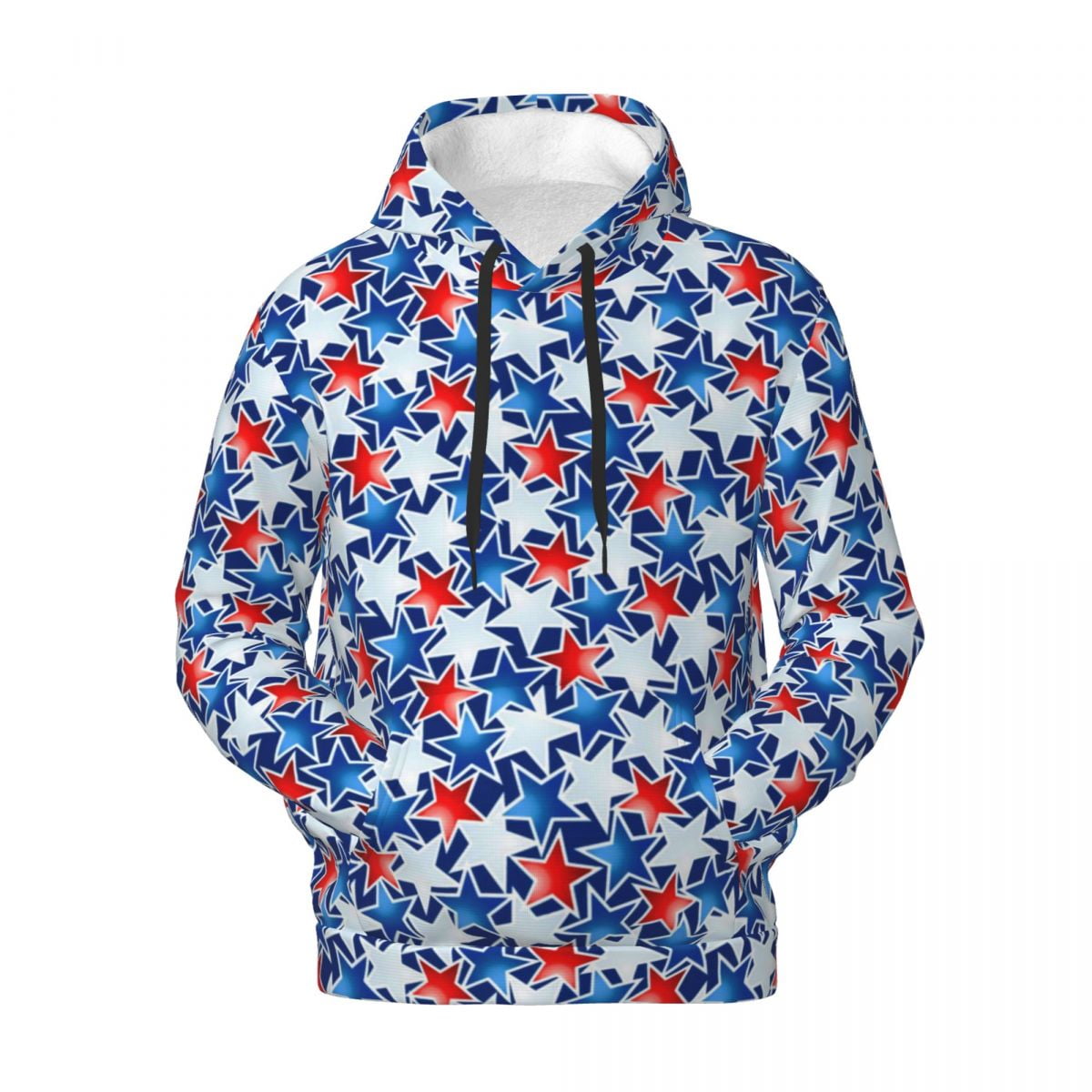 Black Gold Star Streetwear Hoodies Autumn Bright Shiny Print Casual ...