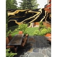 Black Gold Sun Shade Sail 6.5'X10' Marble Luxury Abstract Glitter Fluid ...