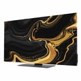 Black Gold TV Dust Cover 55 Inch, Marble Luxury Abstract Abstract Fluid ...