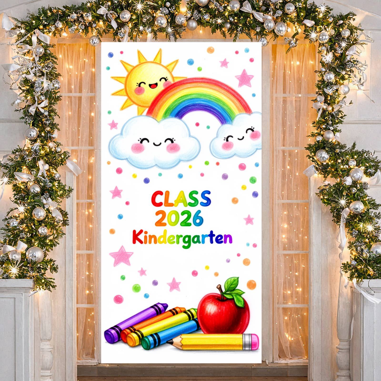 Black & Gold Tone Class of 2026 Banner Chalkboard Academic Backdrop ...