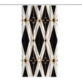 Black Gold Triangle Circle Pattern Print Shower Curtain,Cloth Fabric ...