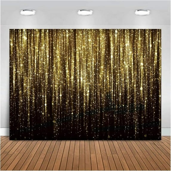 Black Gold for Adult Kids Birthday Party Photo Backdrop Decorations ...