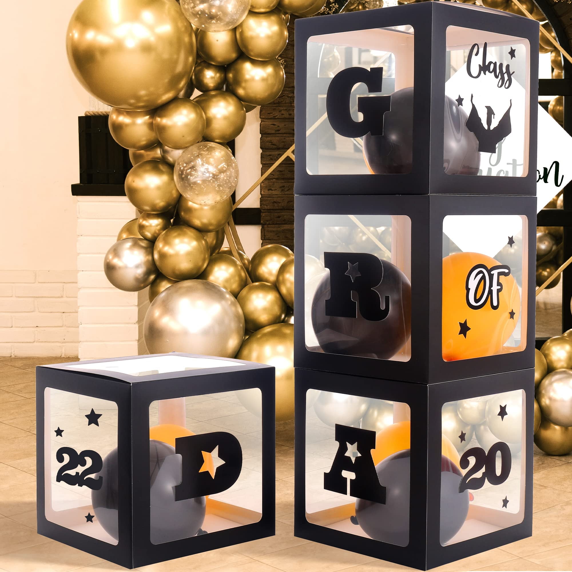 Black and GoldEGSC Graduation Balloon Boxes - Black Balloon Boxes ...