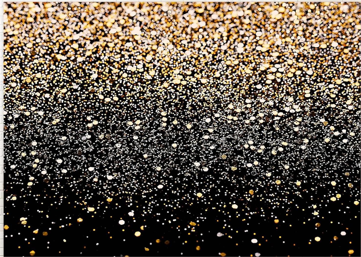 Black Golden Backdrop for Party Birthday Black Gold Photo Backdrop ...