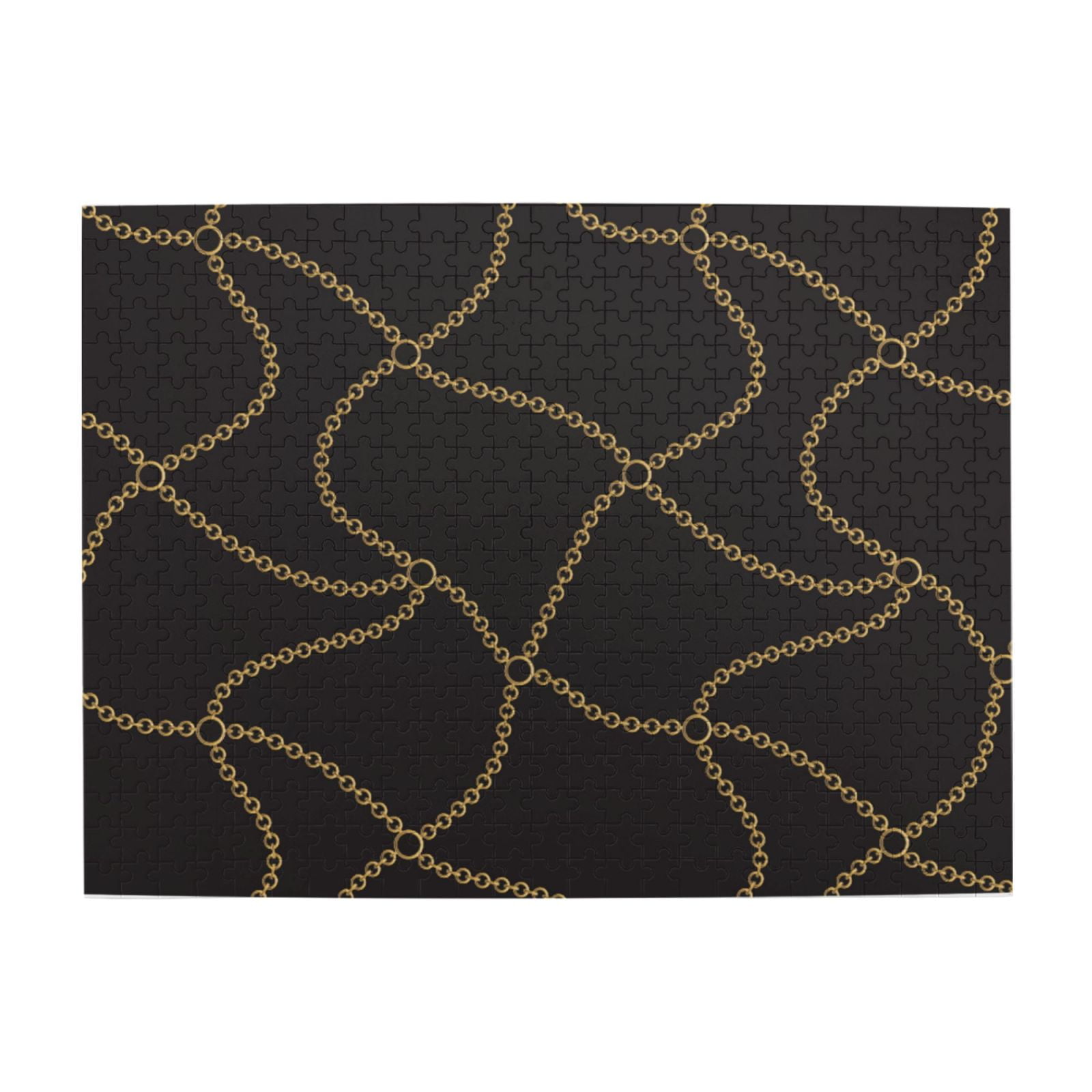 Black Golden Chains Chain, Jigsaw Puzzles 500 Pieces Wooden Jigsaw Toy ...