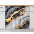 Black Golden Marble Sink Skirt 11"W x 13"L, Dustproof Under Sink ...