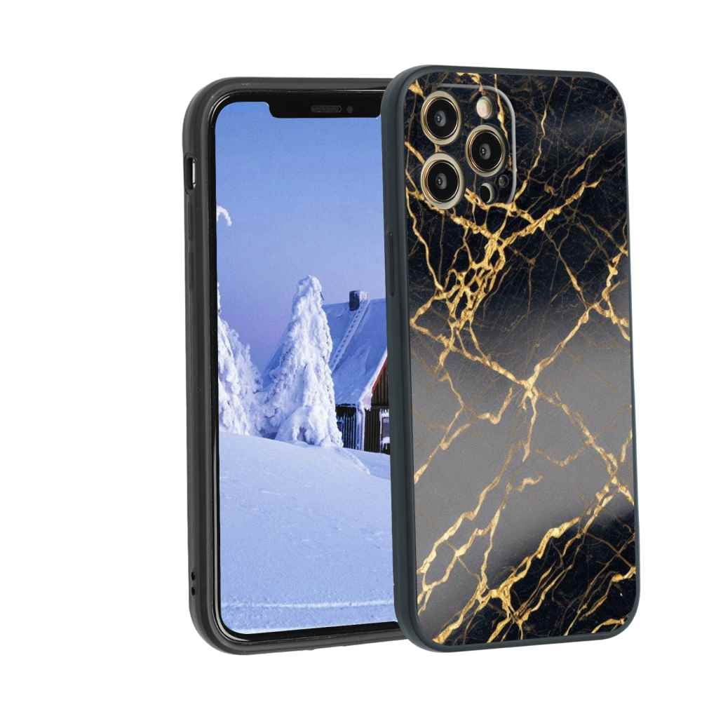 Black-Golden-Marble phone case for iPhone 12 Pro Max for Women Men ...