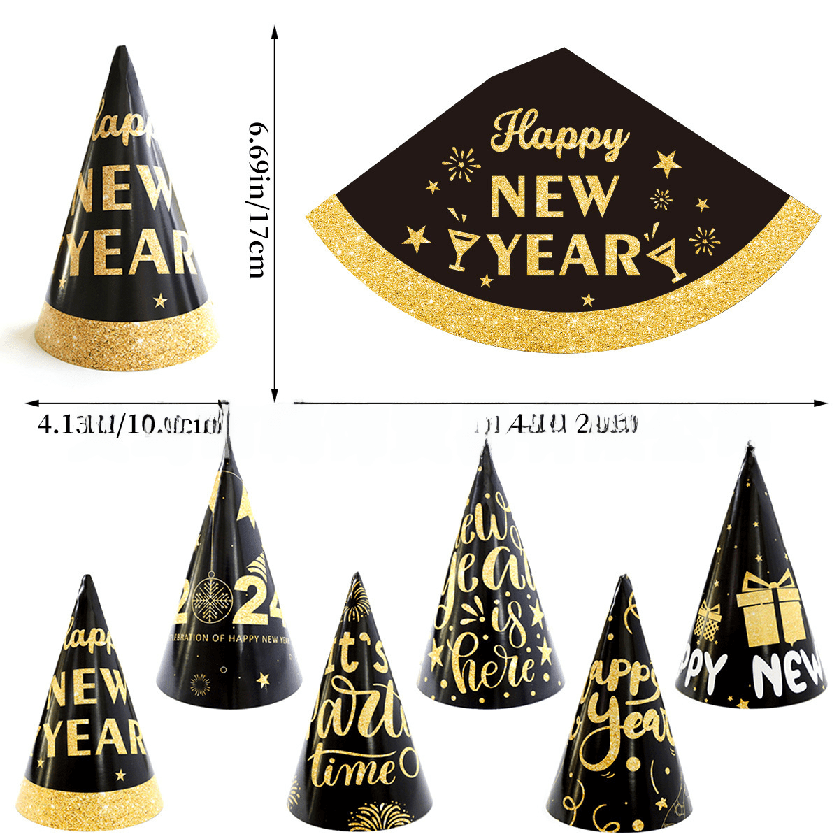 Black Golden Photo Booth Props for Birthday Wedding New Year Party,Mix ...