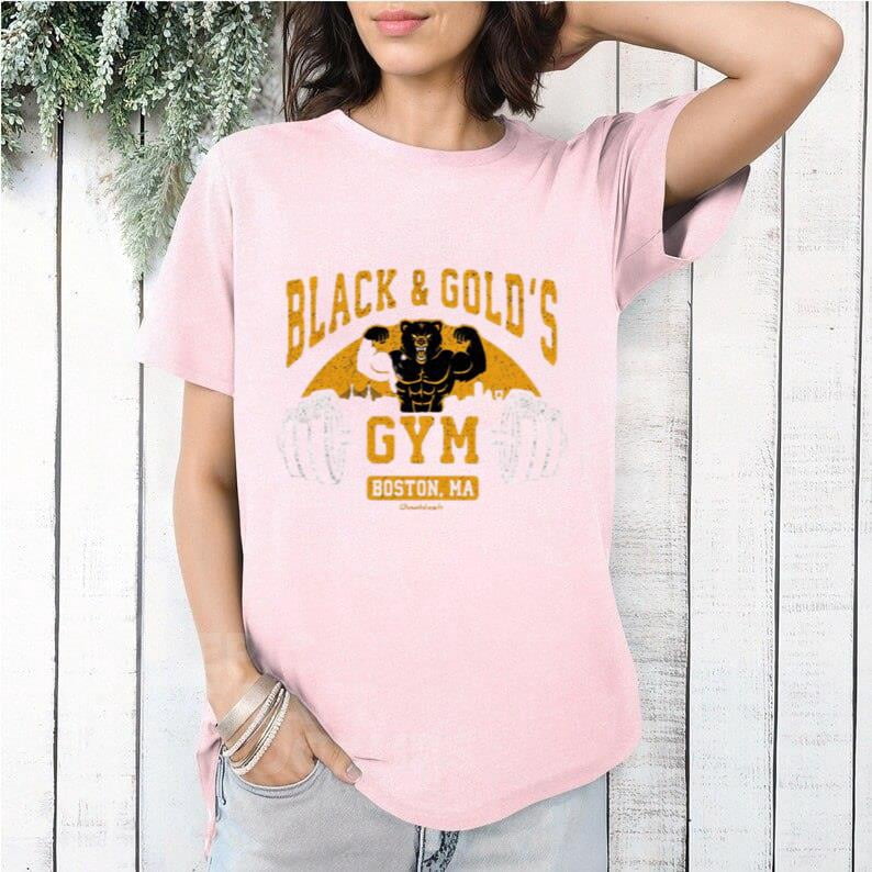 Black Golds Gym Workout Fitness Boston Inspired Bold Graphic T-Shirt ...