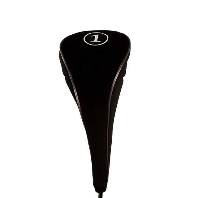 Black Golf Zipper Head Cover Driver 1 Headcover Neoprene Traditional ...