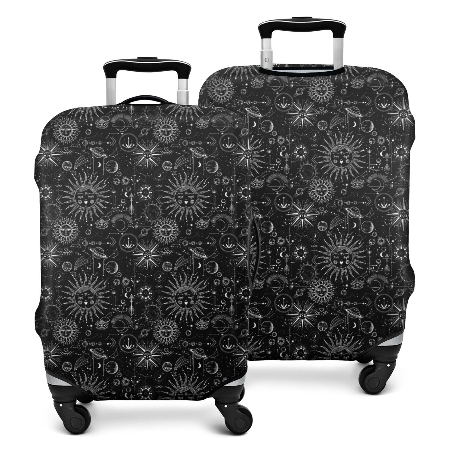Black Gothic Sun Planet Pattern Luggage Cover Fashion Suitcase Cover ...