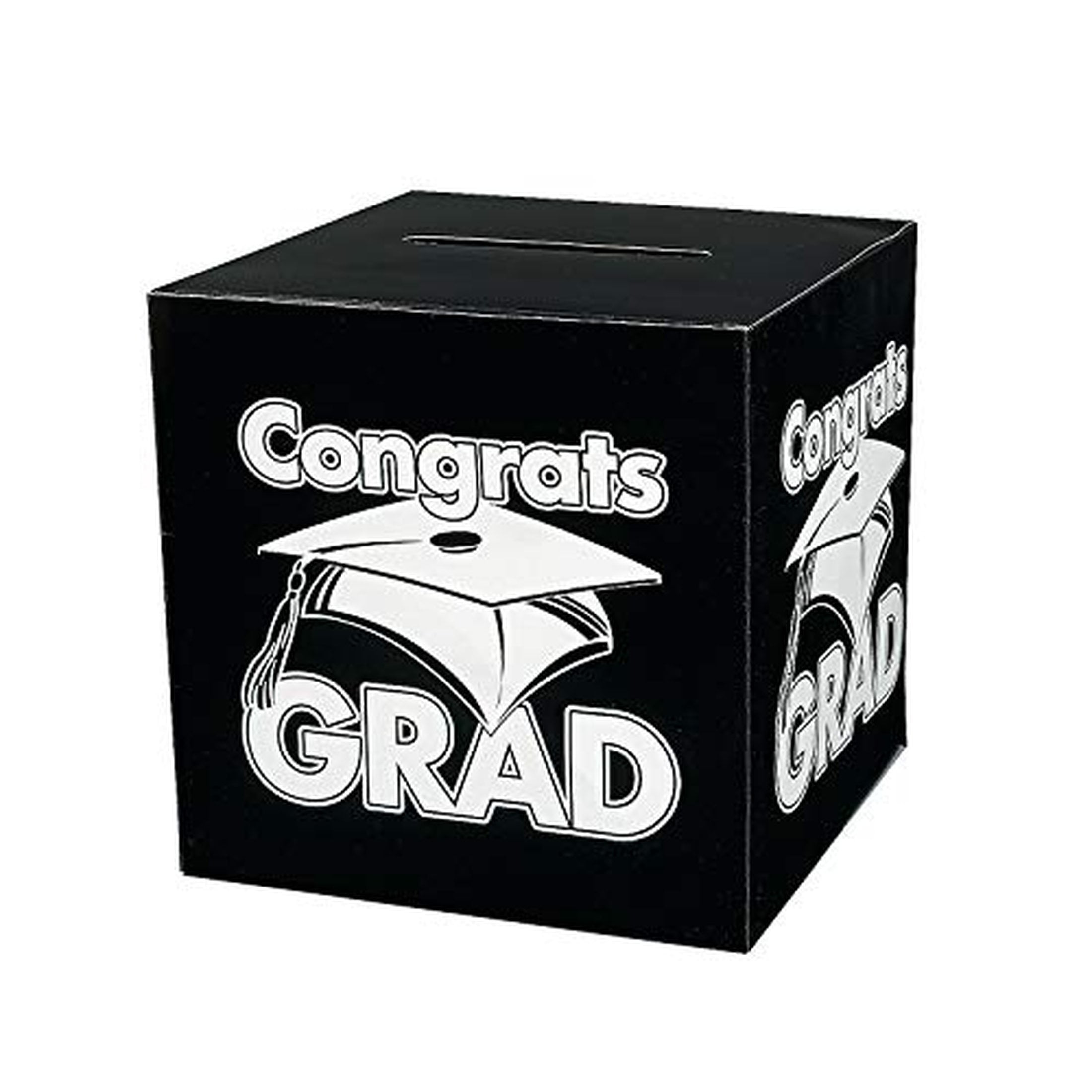 Black Grad Box - Graduation Party Supplies Container - Paper Box for ...