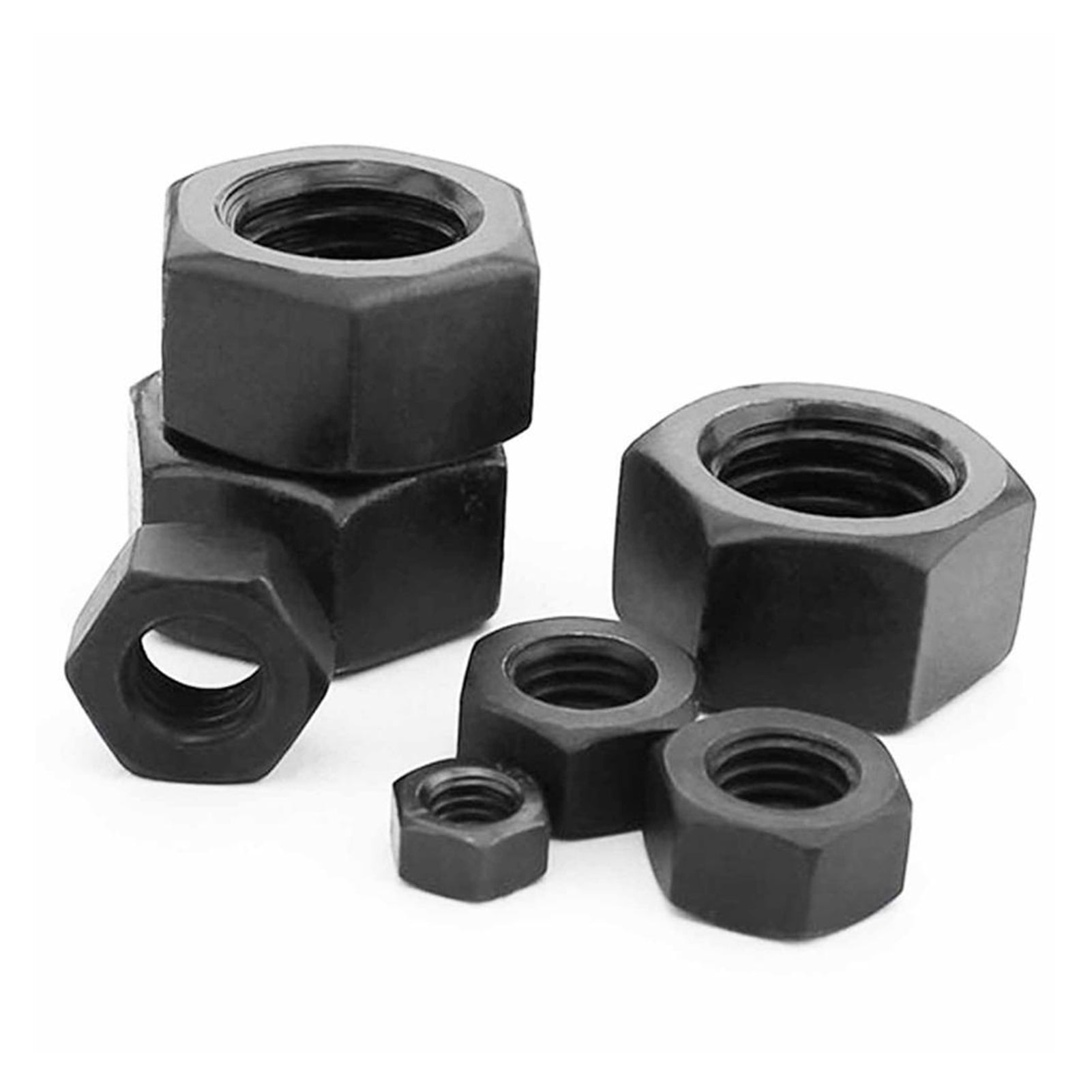 Black Grade 8.8 steel DIN934 Hex Hexagon Ordinary Nut for M1.6 M2 M2.5 ...
