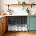 Black Gradient Cabinet Curtains 10" W x 11" L Watercolor Abstract Black ...