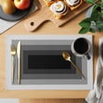 Black Gradient Squares Placemats Set of 4, Softness Layers Zen ...
