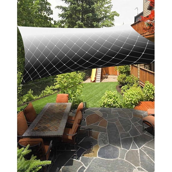 Black Gradient Texture Sun Shade Sail 6.5'X10' Rhombus Geometric Lines ...