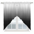 Black Gradient Texture Swag Curtain Valance for Window 2 Panels Rhombus ...