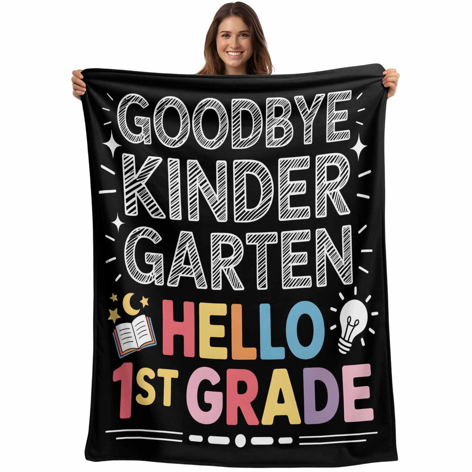 Black Graduation Blanket Soft Cozy Warm Throw Blanket for Couch, Plush ...
