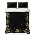 Black Graduation Cap 3 Piece Quilt Bedding Set with 2 Pillow Shams ...