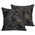 Black Graduation Cap Throw Pillow Covers 16 x 16 Inch Pillow Covers Set ...