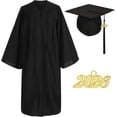 Black Graduation Gown and Cap Class of 2026 Set Bulk with Tassel for ...