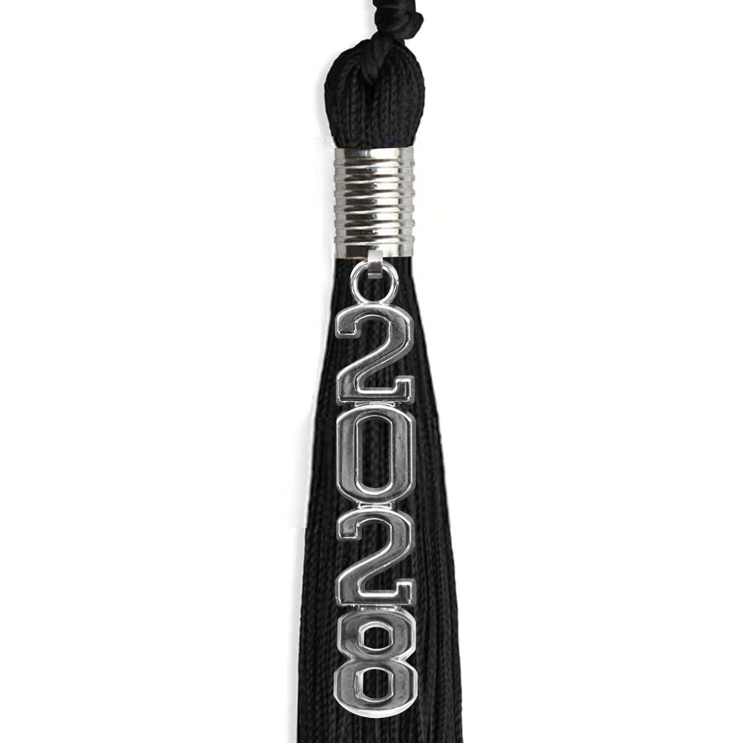 Black Graduation Tassel With Silver Stacked Date Drop - Walmart.com