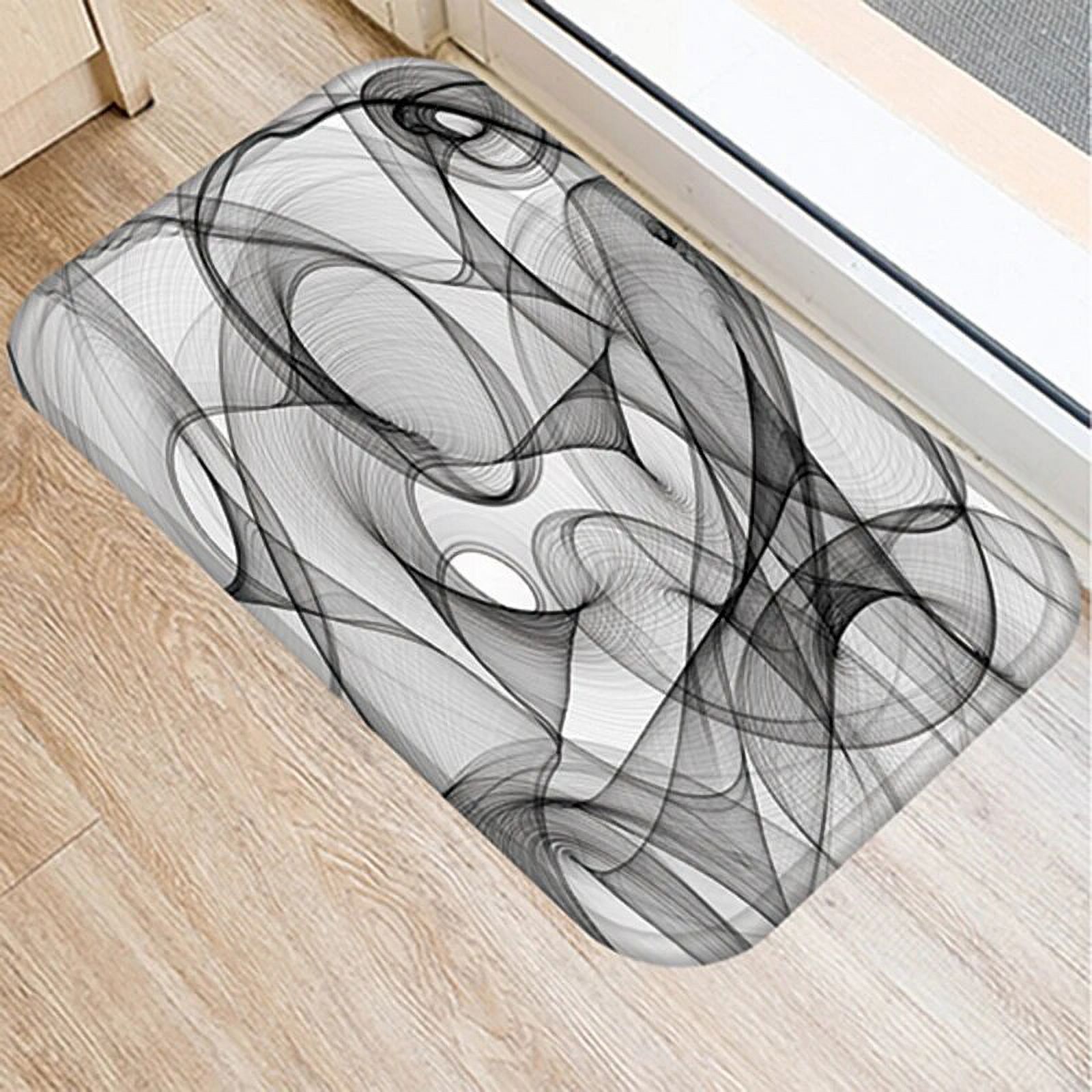 Black Graffiti Decorative Anti-slip Absorb Water Bath Carpet Bathroom ...