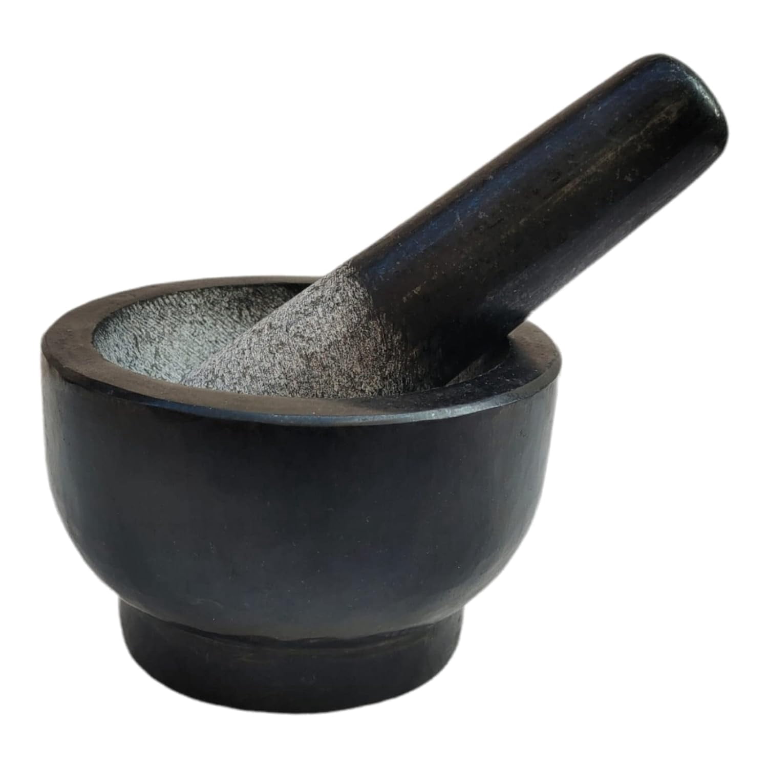Black Granite Mortar & Pestle Set | Okhli Masher - Khalbatta - Spice ...