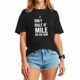 Black Graphic T-Shirt With Bold White Text "Only Half If, Unisex T ...