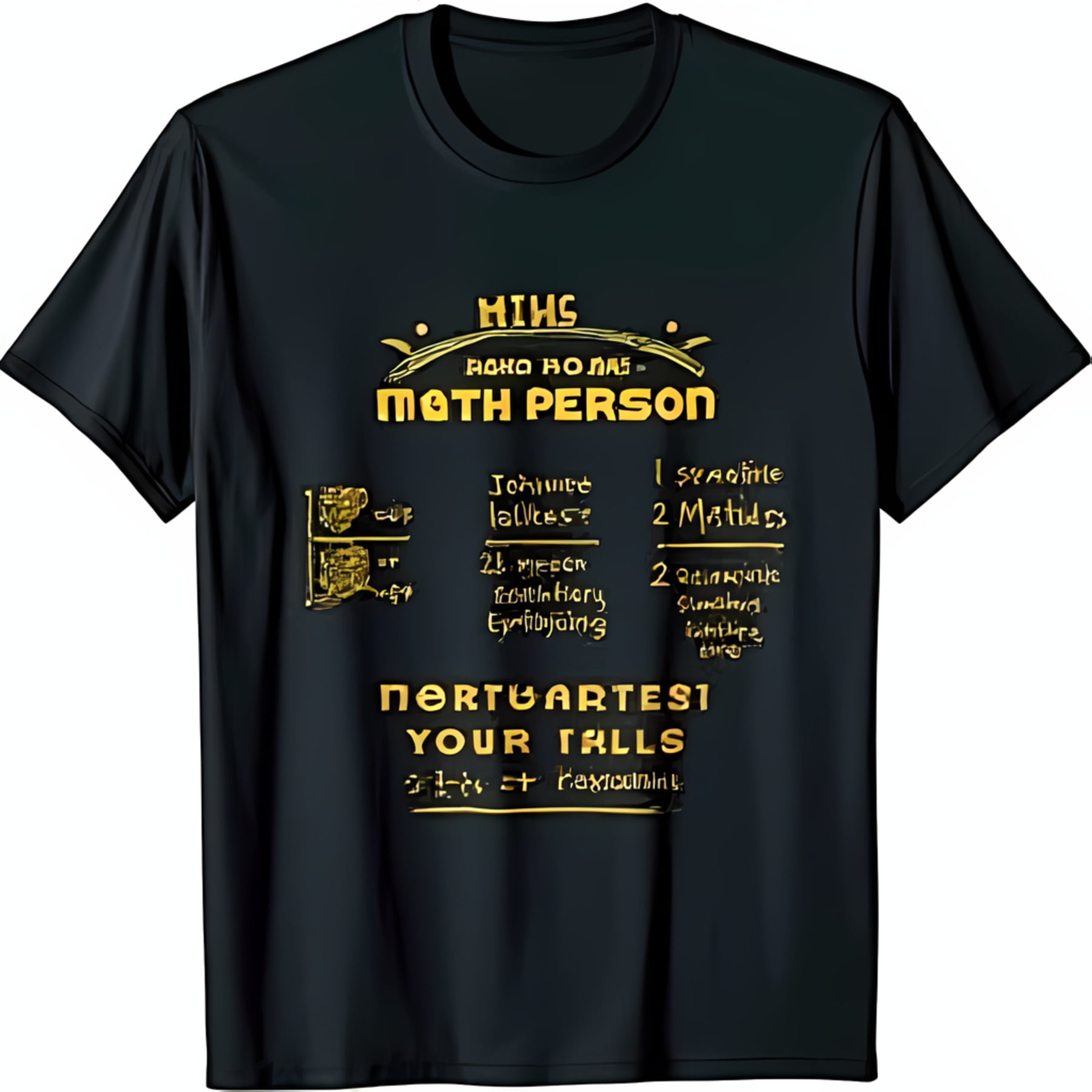 Black Graphic T-Shirt for Math Lovers Miks Ako ho ja ne Math Person ...