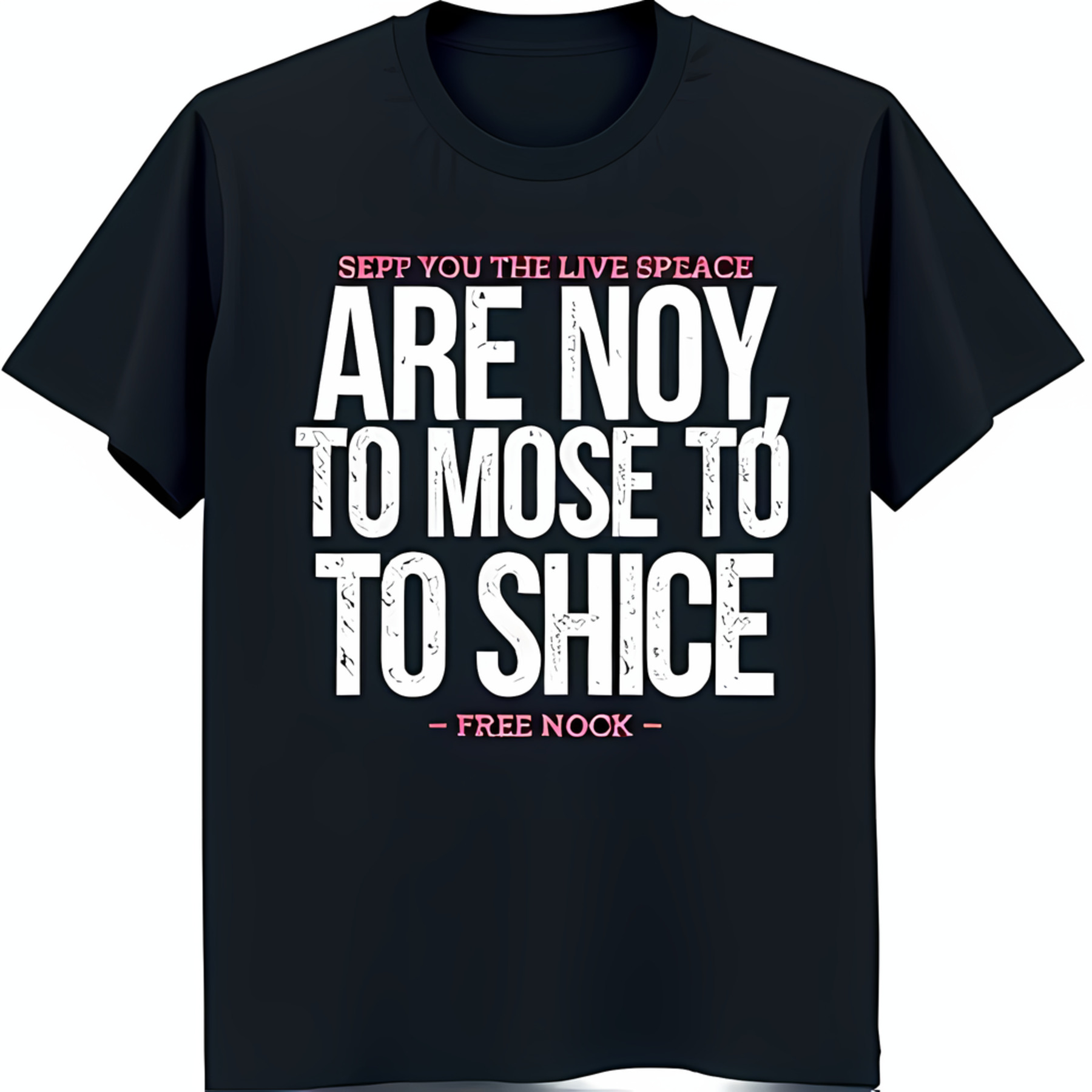Black Graphic T-Shirt with Bold Are noy to mose to shice Print & Nock Design - Walmart.com