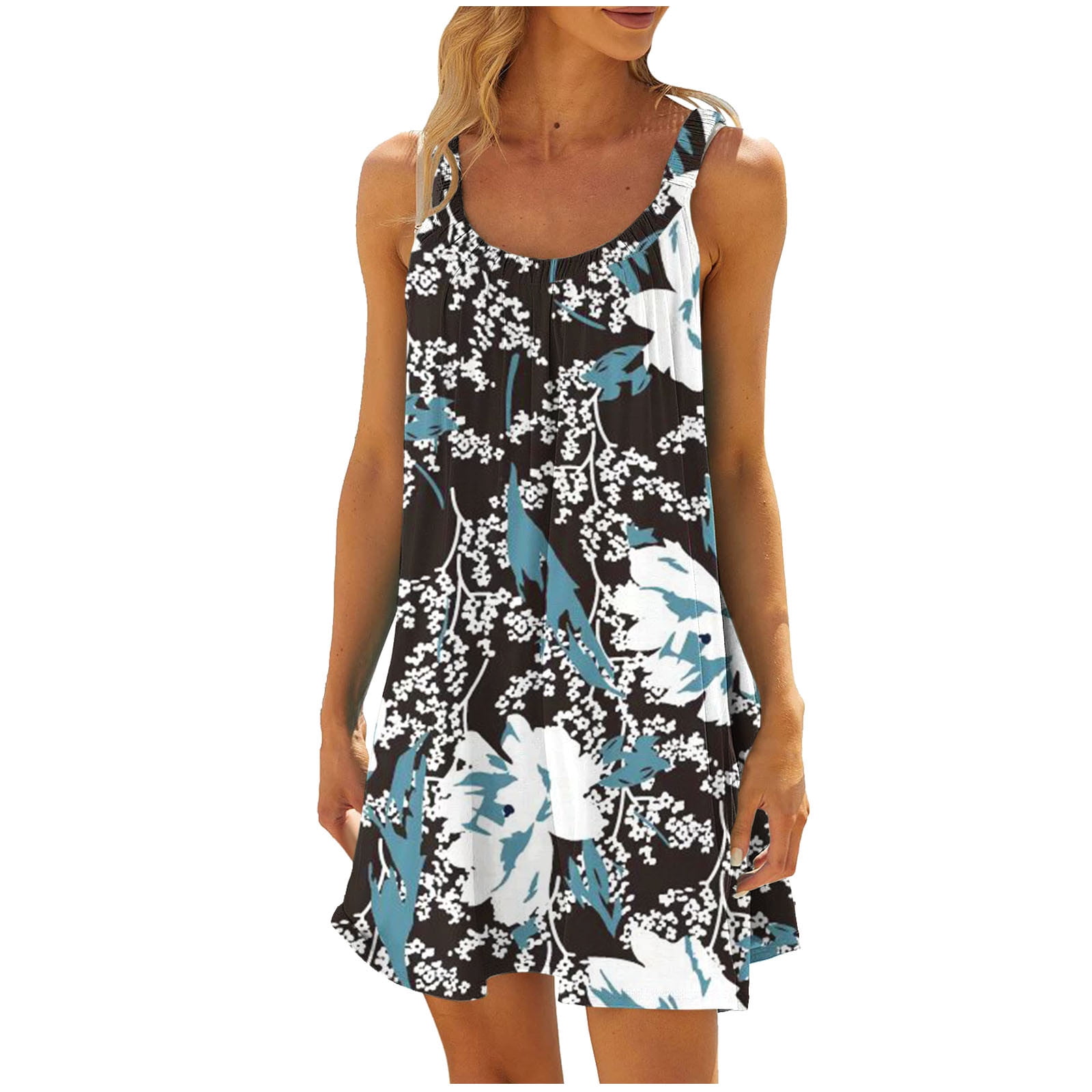 Black Graphic for Women Summer Fall Sleeveless Spaghetti Strap Short ...