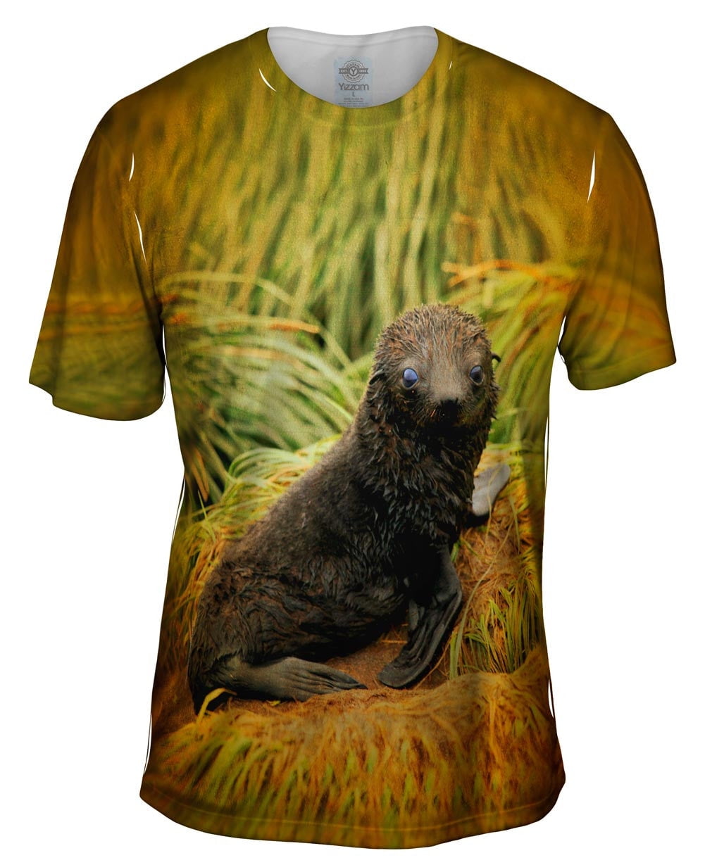 Black Grass Seal Mens T-Shirt All Over Print - Walmart.com