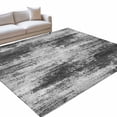 Black Gray Area Rugs 2.7x5ft Abstract Smoky Texture Distressed Mottled ...