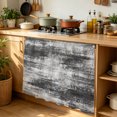 Black Gray Cabinet Curtains 35" W x 35" L Abstract Smoky Texture ...