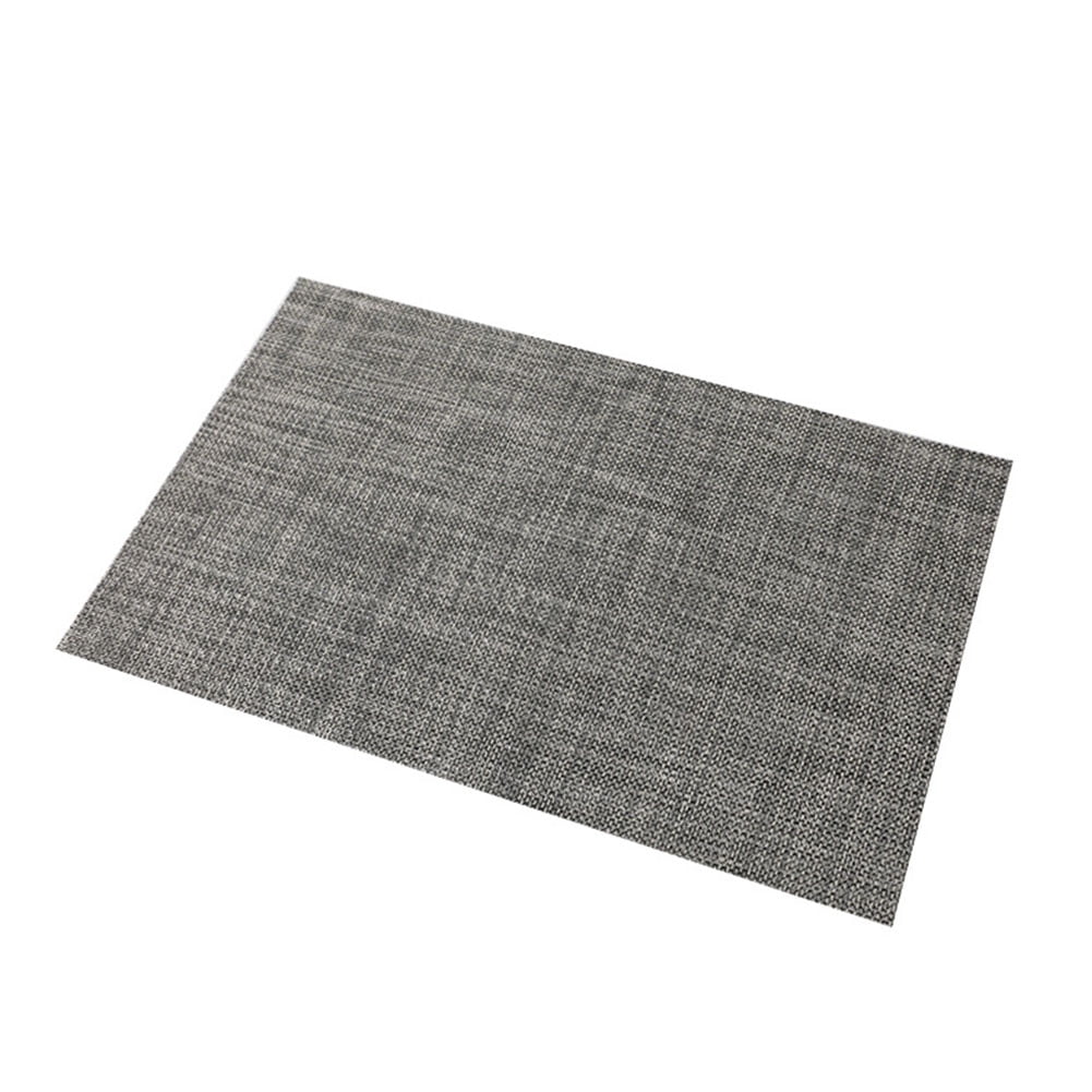 Black Gray Cloth Placemat – Weaving Anti Mold Coaster Dining Mat ...