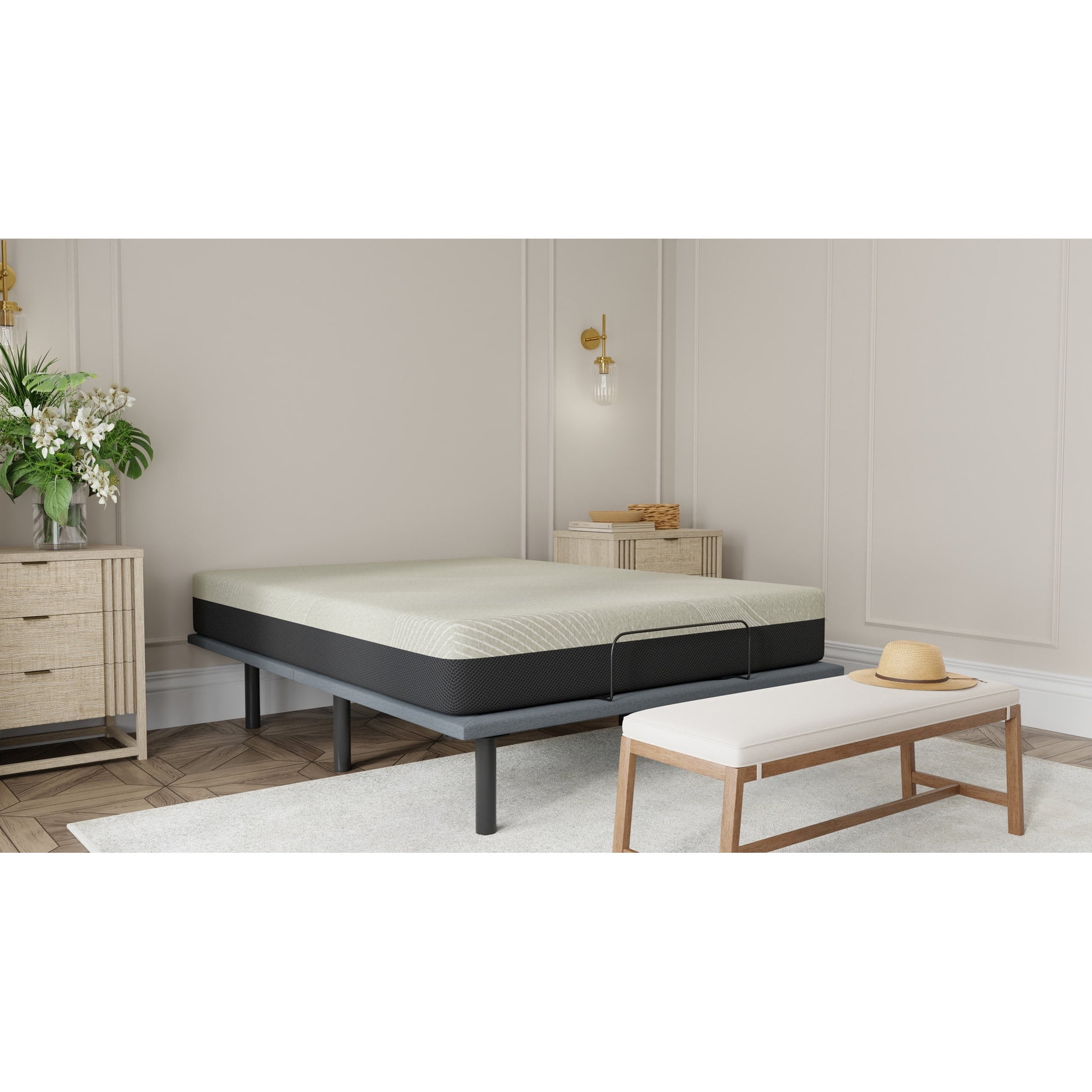Black + Gray Color - 3 lb Convoluted Foam - Sleep in Bed - Zip - off ...