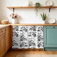 Black Gray Fruit Sink Skirt 11"Wx13"L,Dustproof Under Sink Curtain with ...