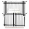 Black Gray Grid Kitchen Curtains Swag Valance and Tier Curtains Set 36 ...