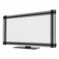 Black Gray Grid TV Cover for 50 Inch Screen, Stretch Fabric Dustproof ...