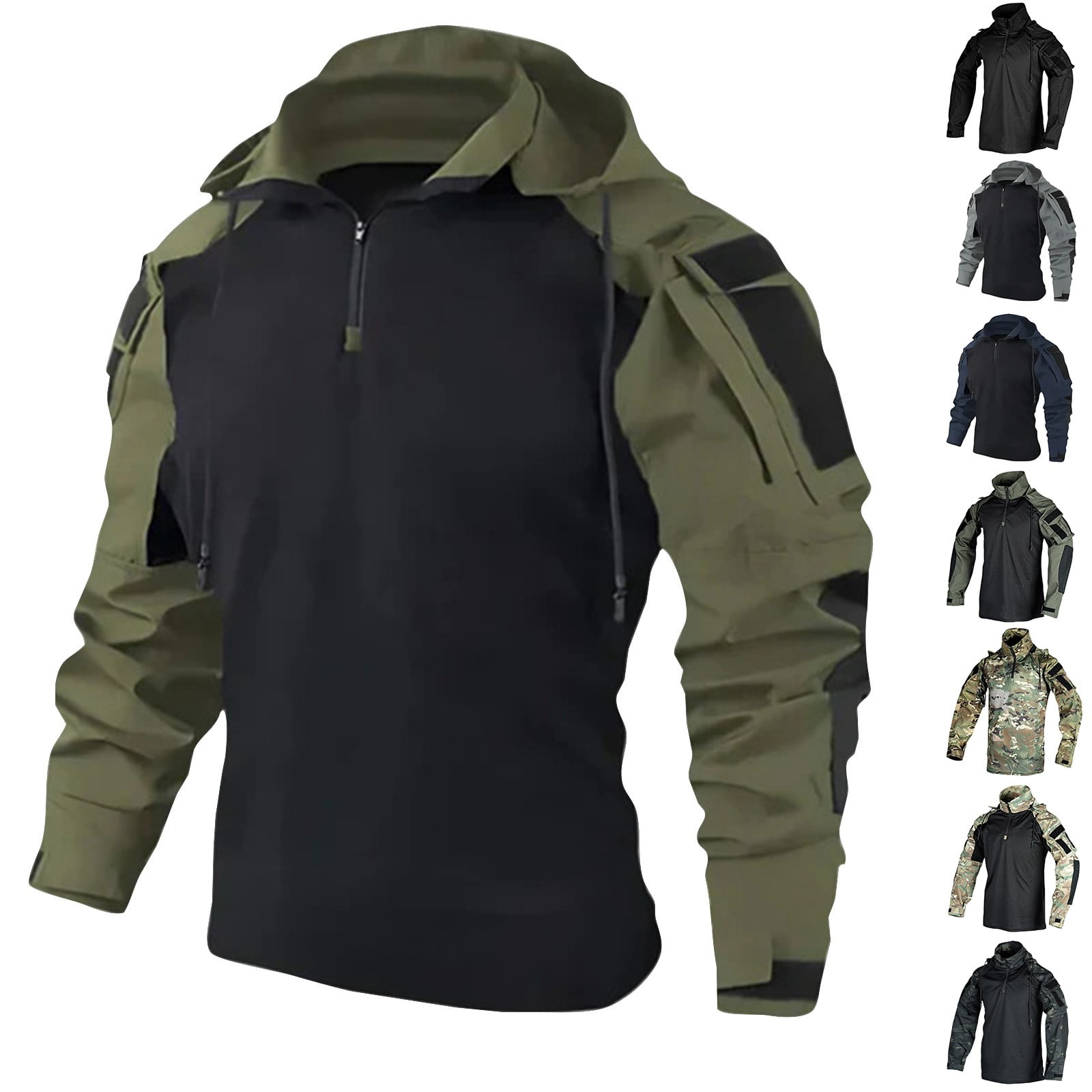 Black and Gray Industrial Tactical SP2 Version Half Zip Top, Spring ...