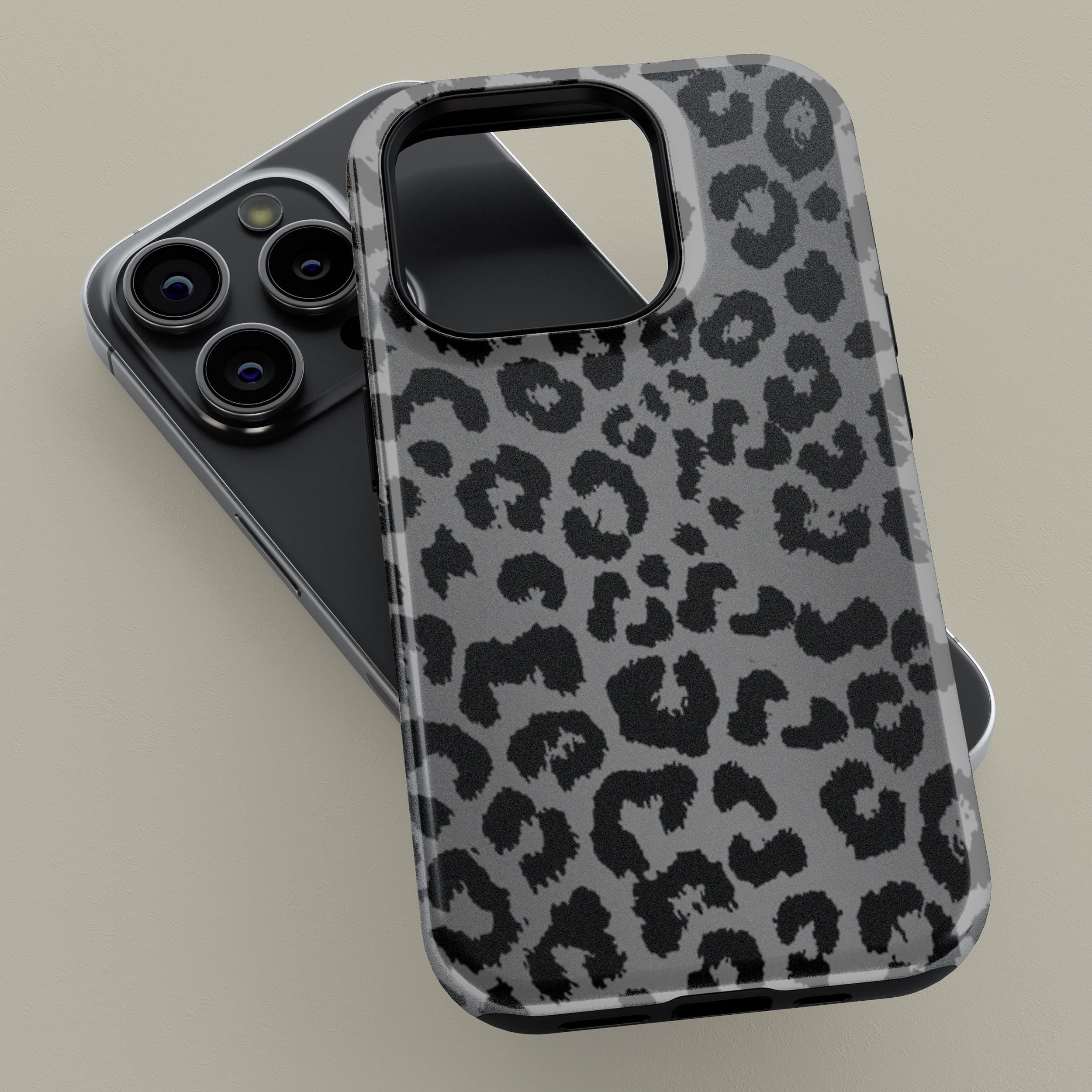 Black Gray Leopard Print MagSafe Case for iPhone Samsung - Walmart.com