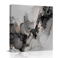 Black Gray Marble Canvas Wall Art for Living Room, Abstract Gradient ...