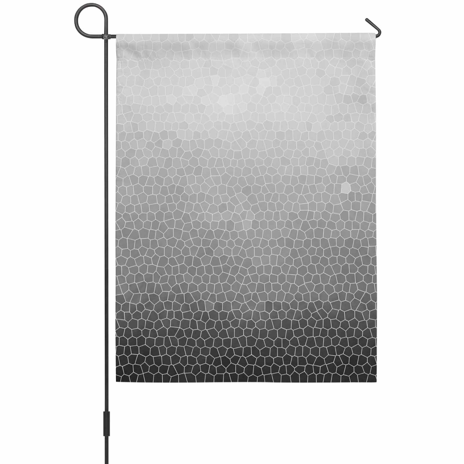 Black Gray Mosaic Garden Flag 12 x 18 Inches, Minimalist Abstract ...